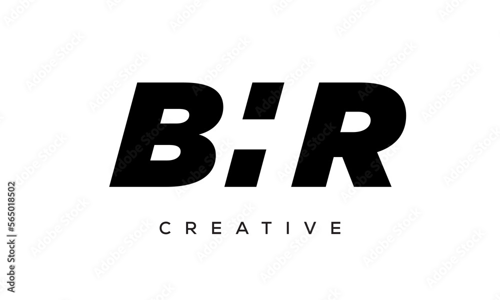 BHR letters negative space logo design. creative typography monogram ...