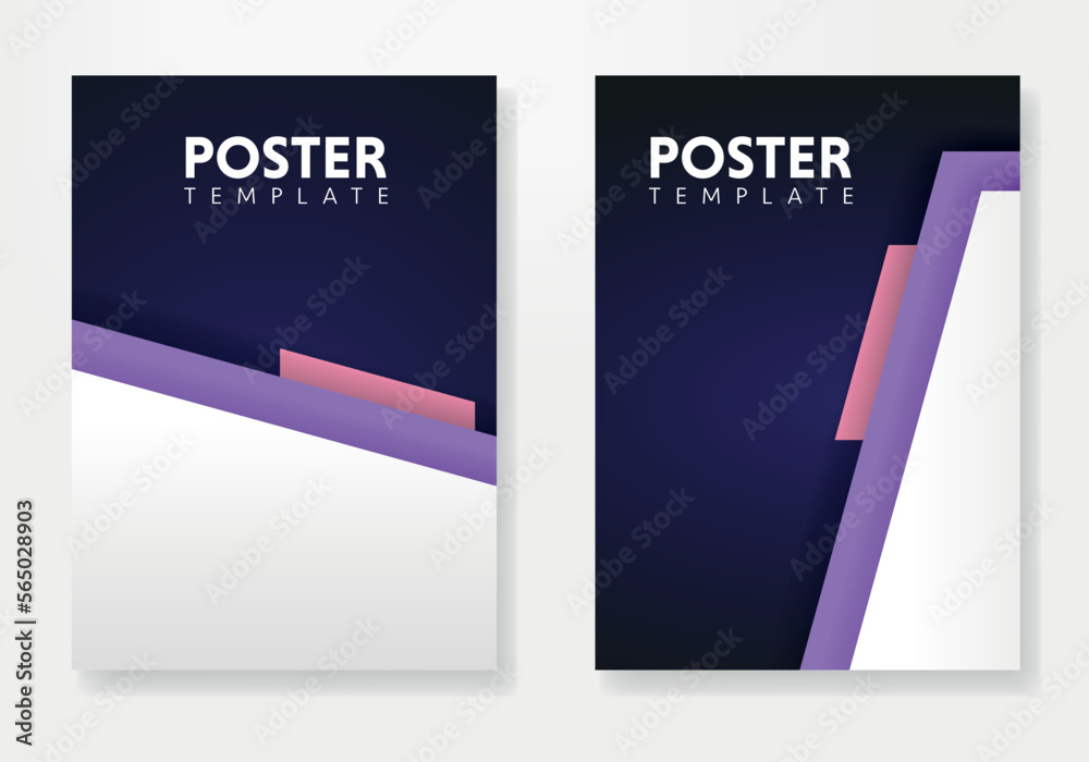 Poster layout design. Vector illustration background template front and ...