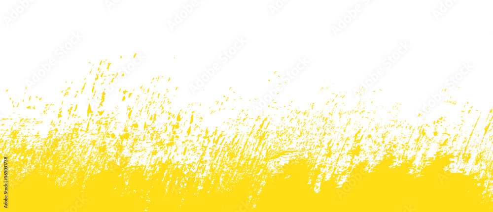 Yellow brush stroke background. Yellow ink splash on backdrop. Brush ...