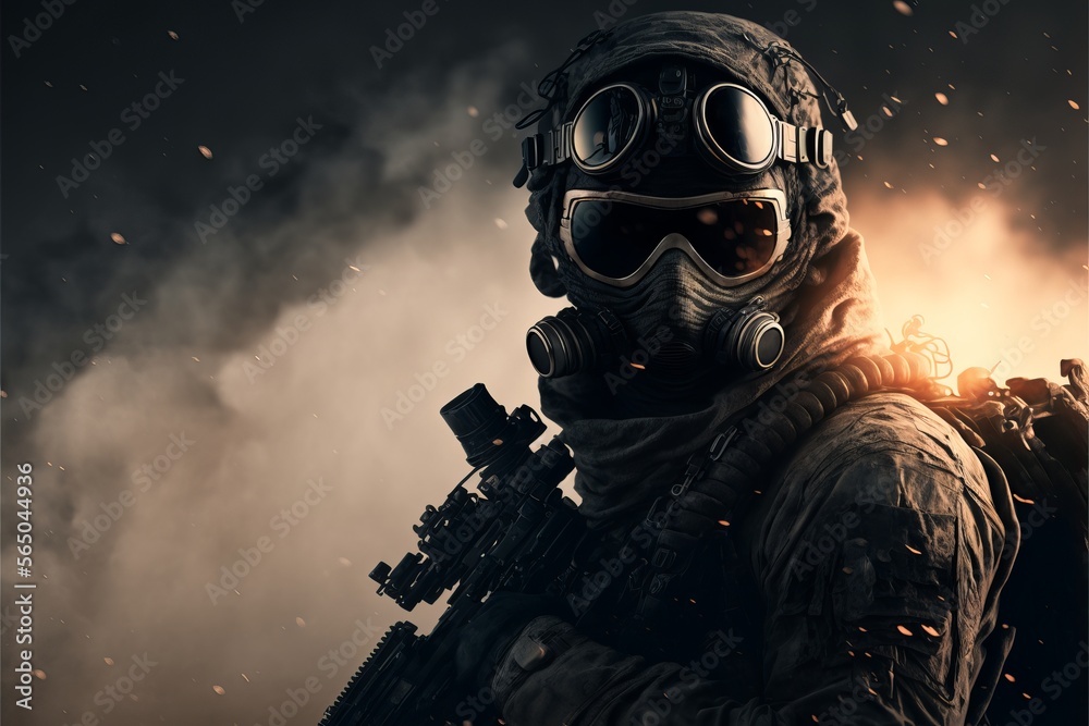 Brutal military man in uniform. This photo of a military man ...