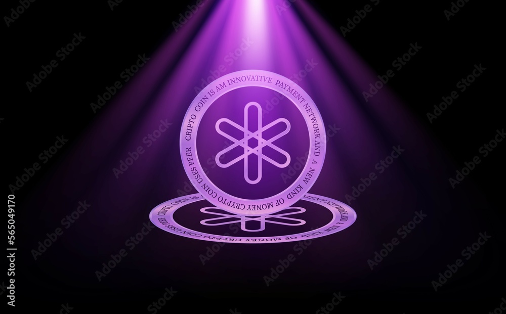 virtual coins and their logos. dent virtual currency logo. 3d ...