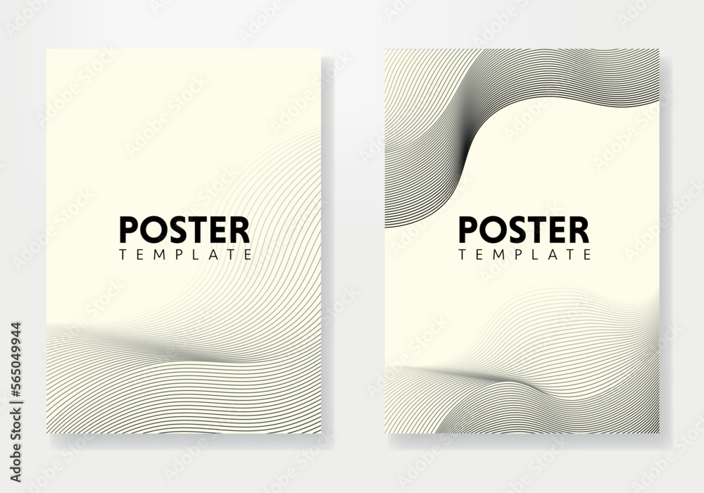 Poster layout design. Vector illustration background template front and ...