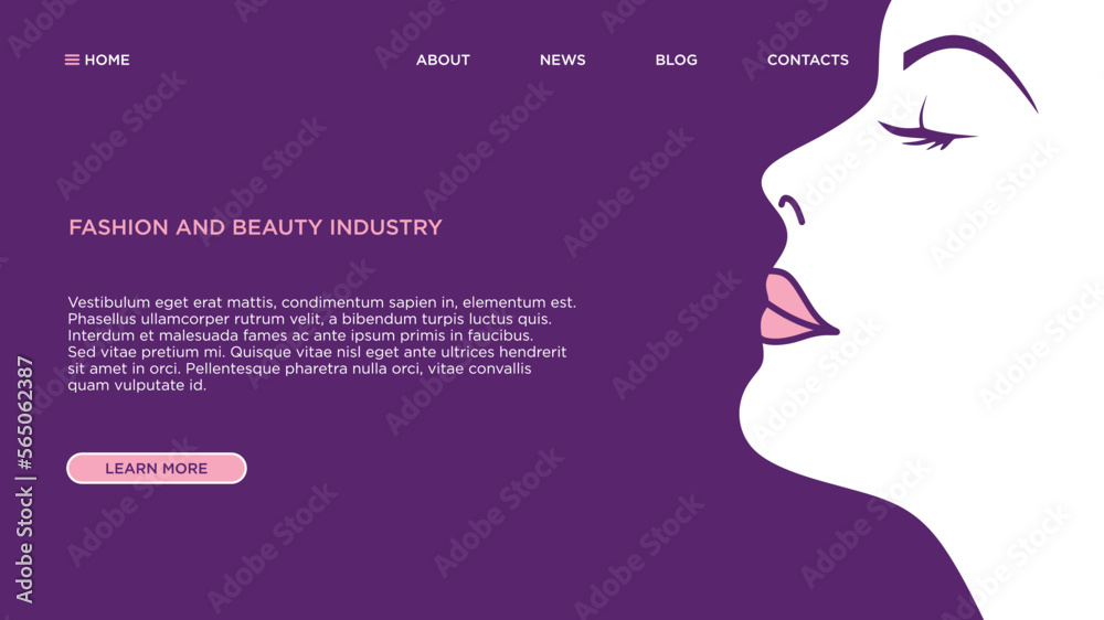 Fashion and beauty industry concept. Template for beauty salons ...