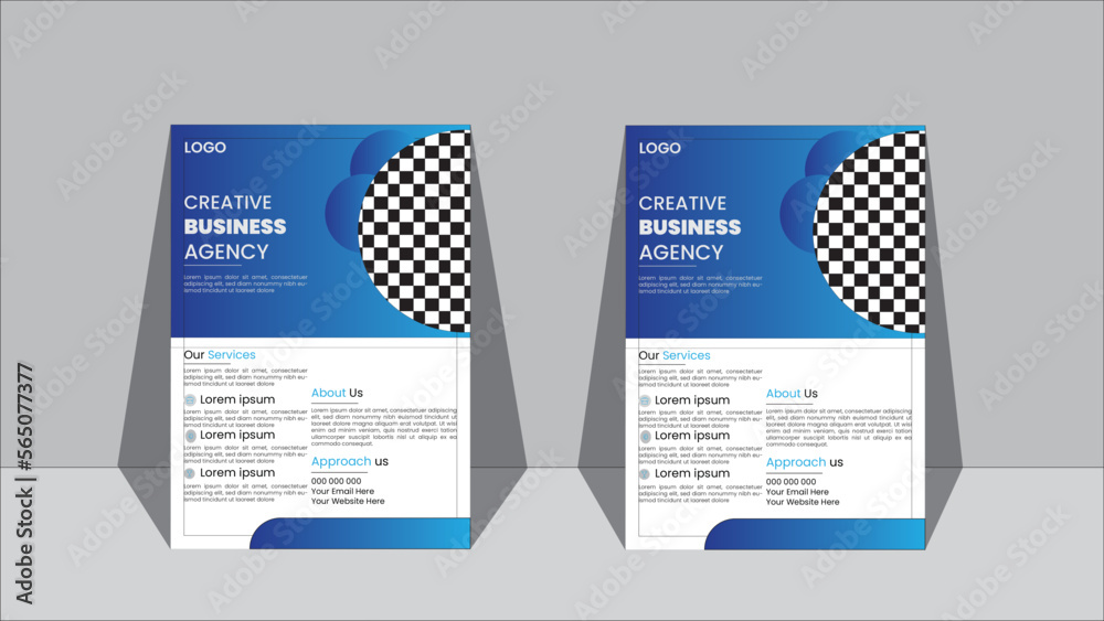 Modern business flyer layout template in A4 size. Leaflet mold, where ...