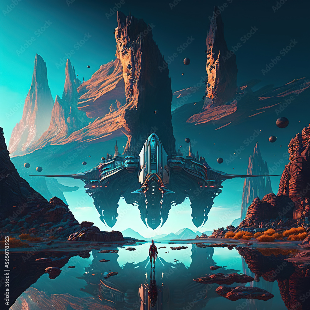 Atmosphere on extraterrestrial planets as background idea for sci-fi ...