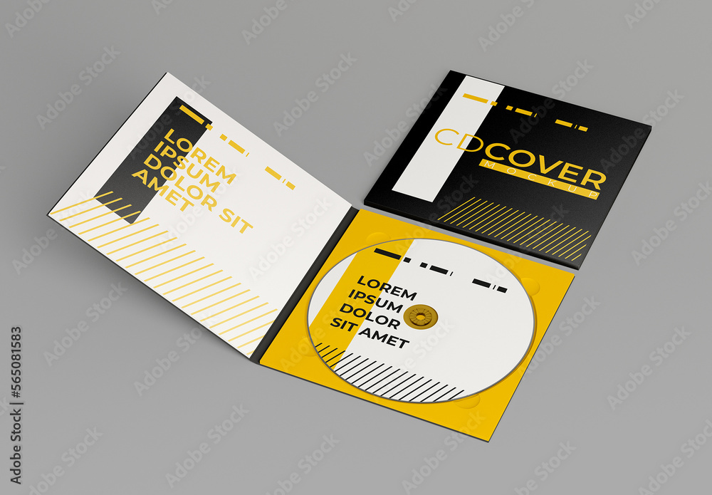 CD Cover Mockup Stock Template | Adobe Stock