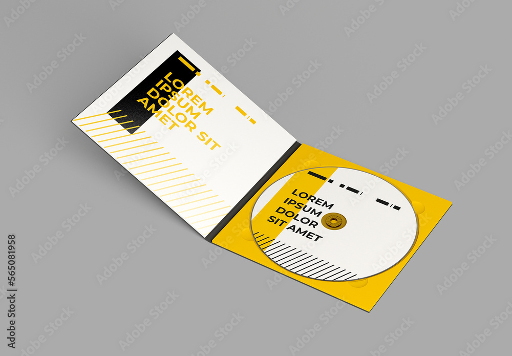Top View Open CD Cover Mockup Stock Template | Adobe Stock