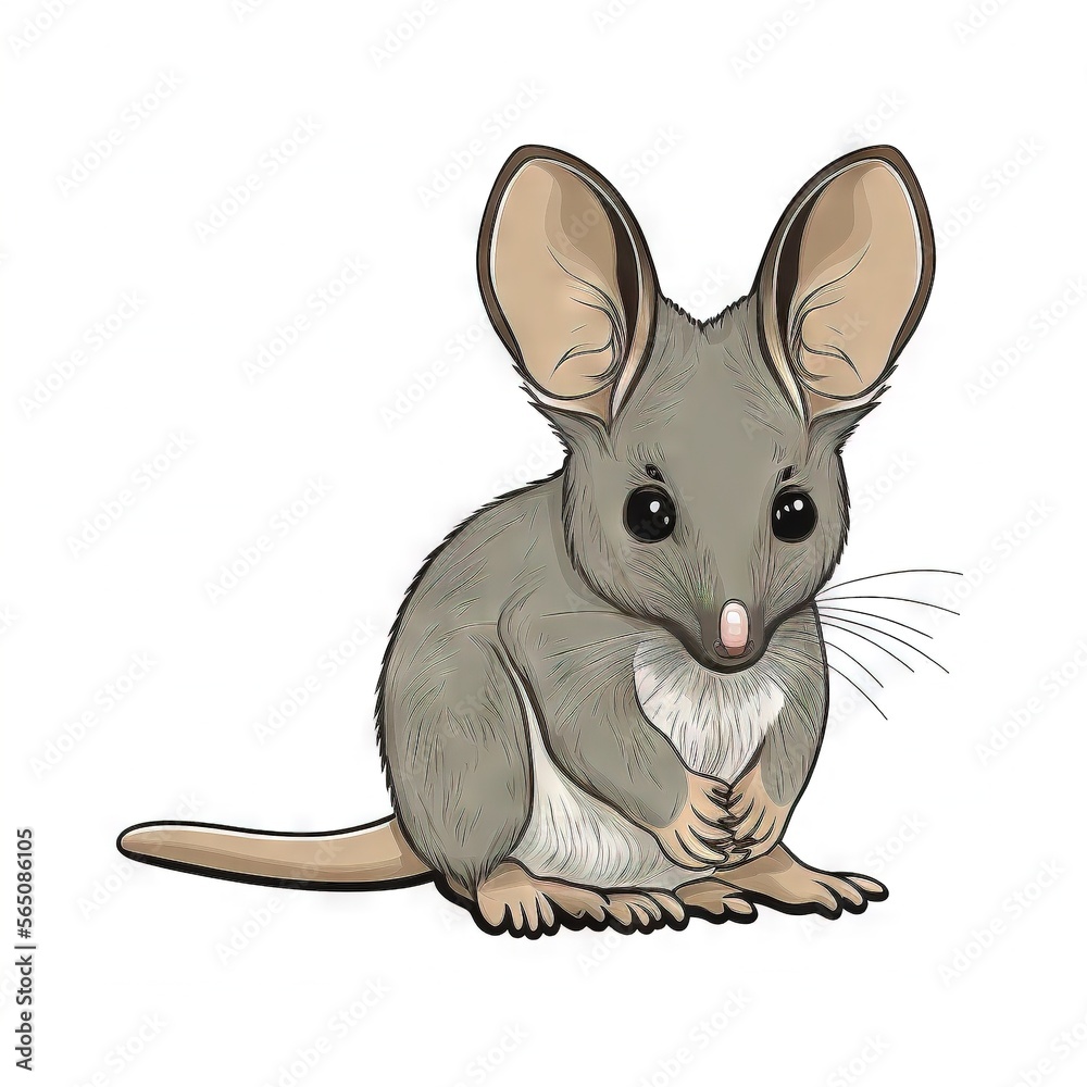 a cartoon mouse sitting on the ground with its paws on its chest and ...