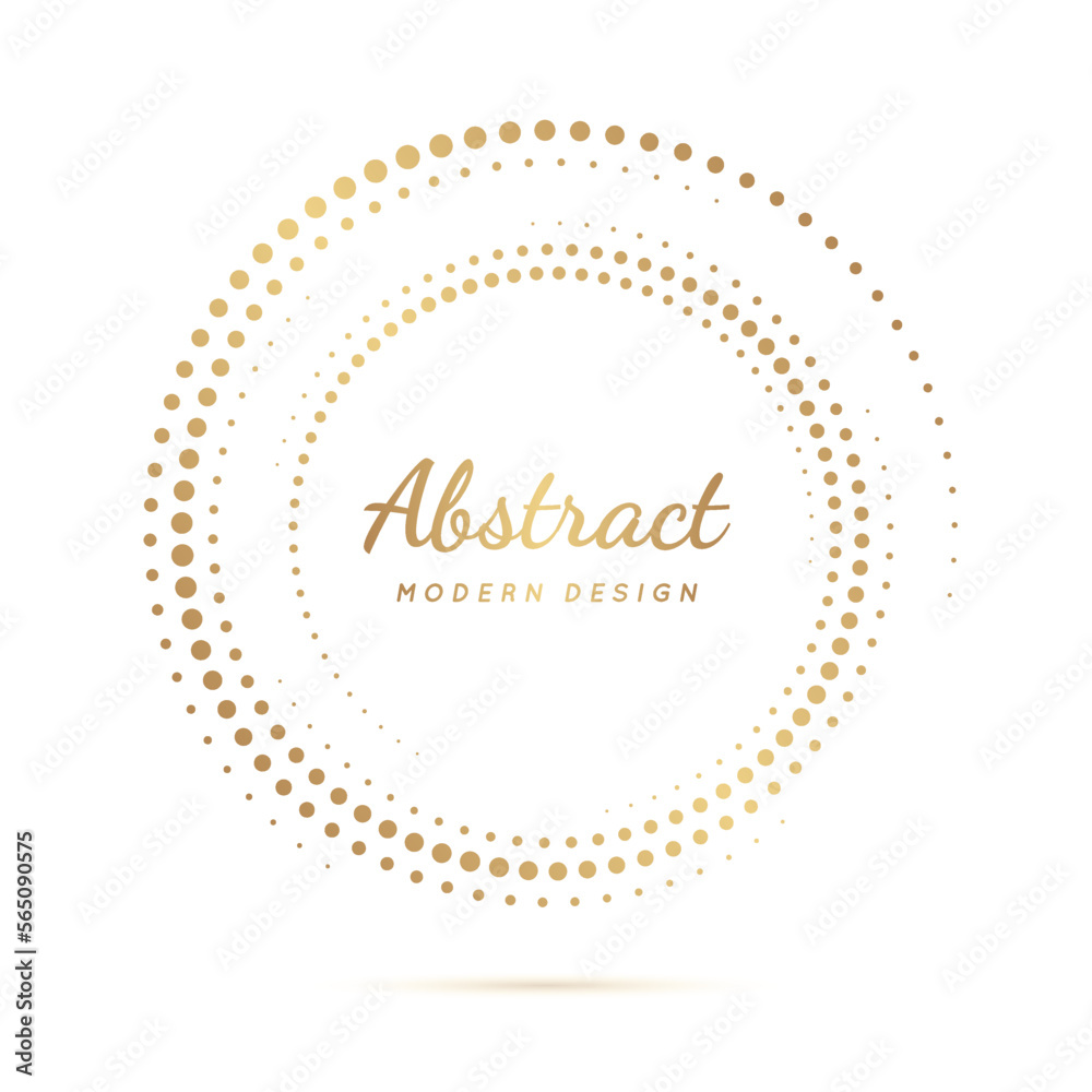 Circle gold fading boarder. Luxury golden circular border with effect ...