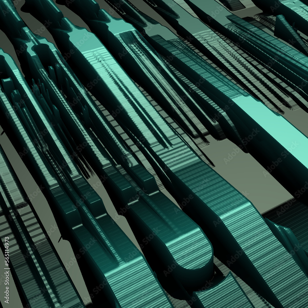 Elongated Keys_RenderedFuturistic Digital art Art Cyber art Retro ...