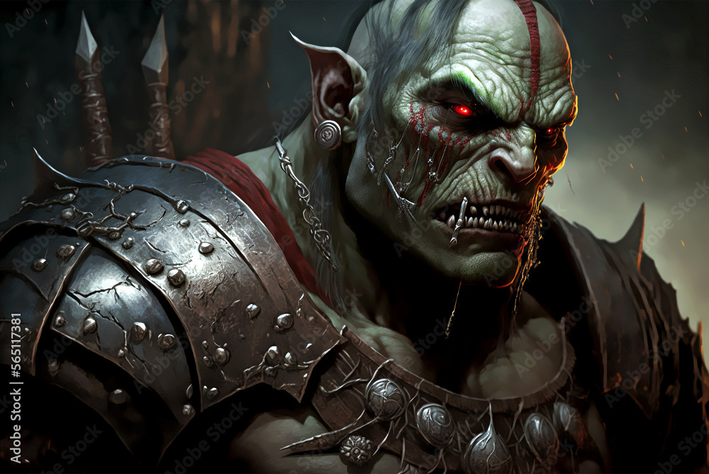 Orc In A Fantasy World Concept Art Generative Ai Illustration Stock 일러스트레이션 Adobe Stock