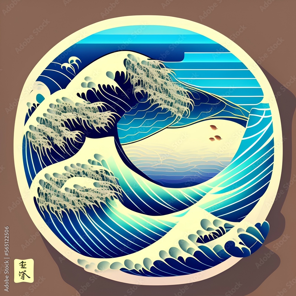 very abstract, vector art, underwater theme, sea animals and plants ...