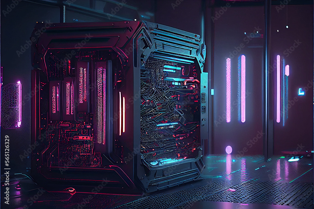 Big Data Center Technology Warehouse With Servers Database Infrastructure Information