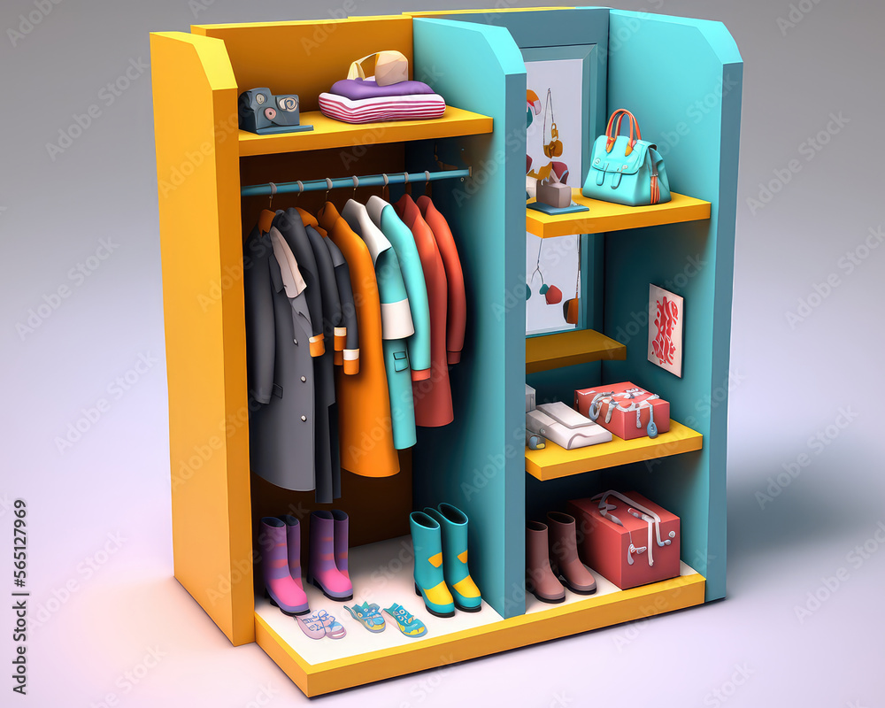 Online shopping concept. Realistic 3d illustration. Fashion on internet ...