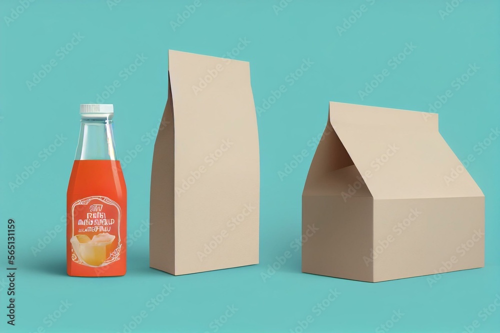 Blank white tall gable top carton realistic vector mockup. Paperboard ...