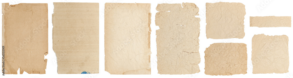 old paper set with retro look and texture Stock Photo | Adobe Stock