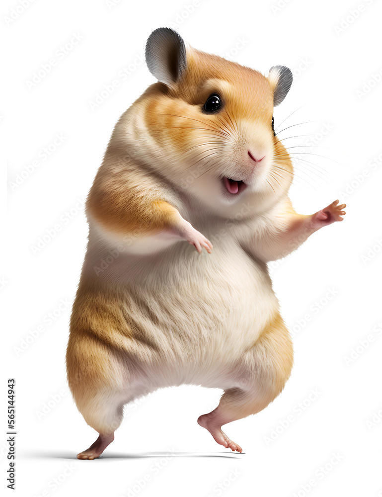 Hamster dancing, isolated on transparent background. Generative AI Stock Illustration | Adobe Stock