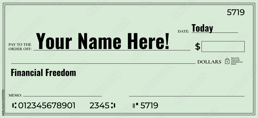Blank bank cheque template design. Bank check template Stock Vector ...