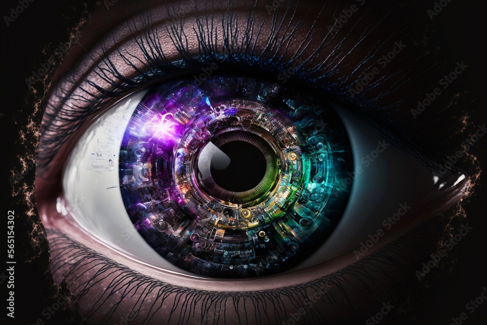 Security access technology as eye scan and viewing digital information ...