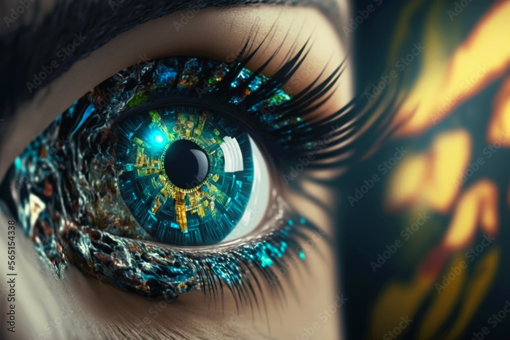 Security access technology as eye scan and viewing digital information ...