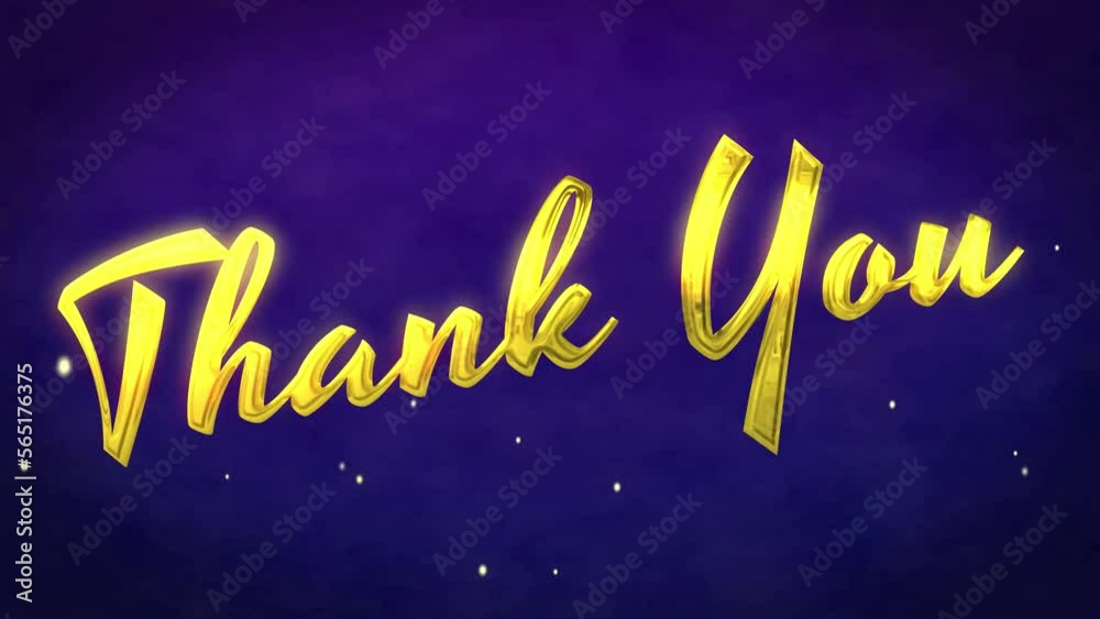 Video „Animated gold thank you. Glowing text animation with gold ...
