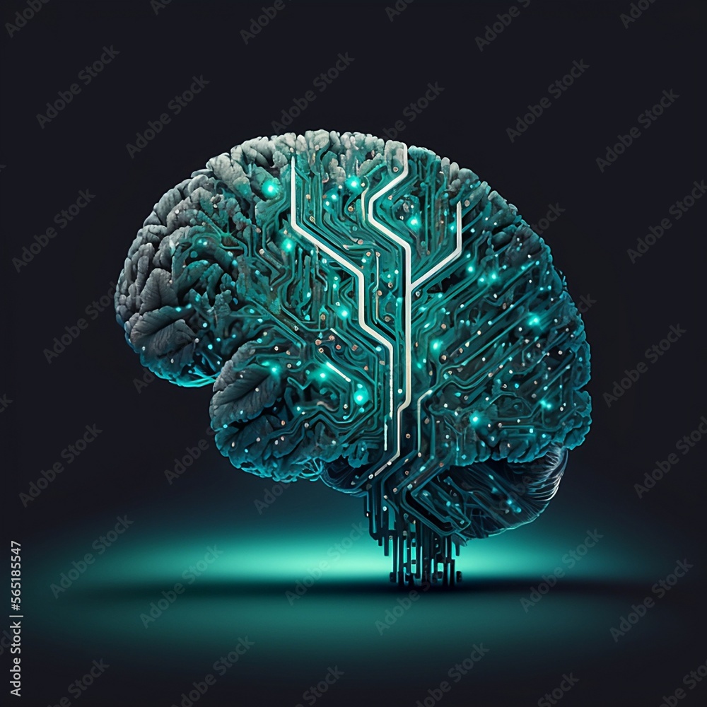 We are the machine Artificial Intelligence or Ai human brain with the ...