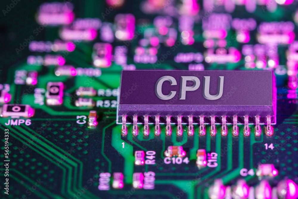 Motherboard digital chip. Technology background. Concept of electronic ...