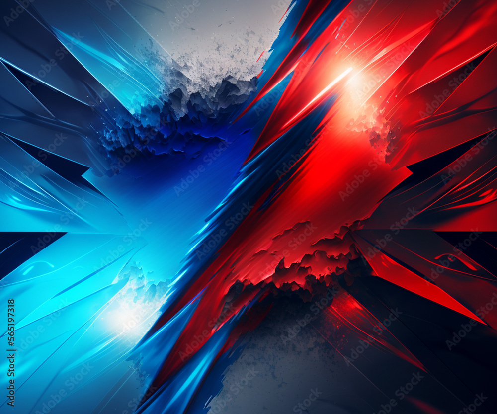 background abstract futuristic blue and red color Generate AI Stock ...