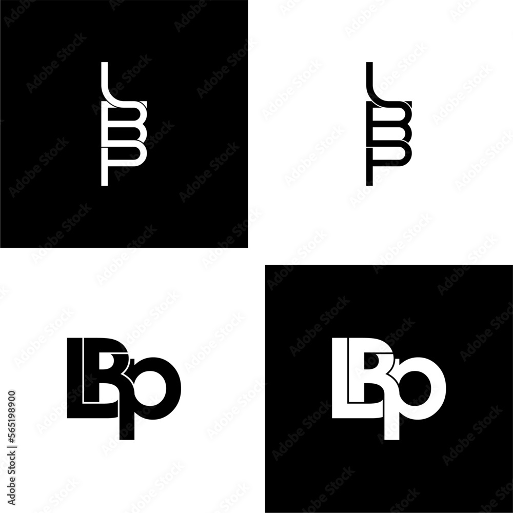 lbp initial letter monogram logo design set Stock Vector | Adobe Stock