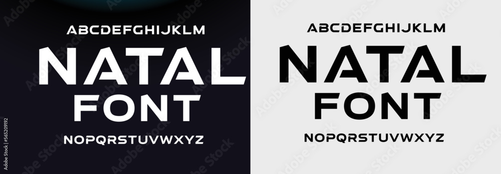 Luxury Minimal Modern Tech Alphabet Letter Fonts. Typography minimal ...