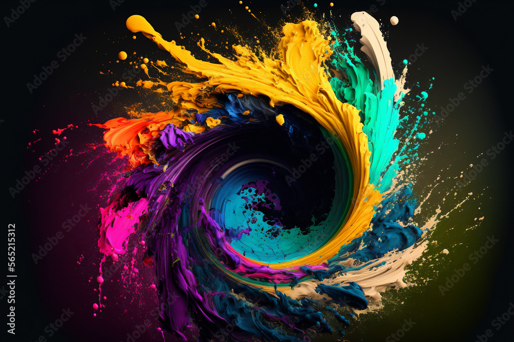 abstract background - a colorful cyclone - generative ai Stock ...