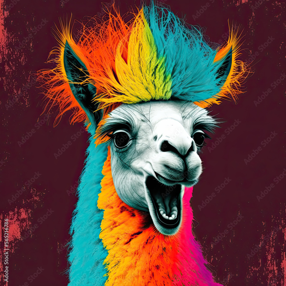 funny llama Stock Illustration | Adobe Stock