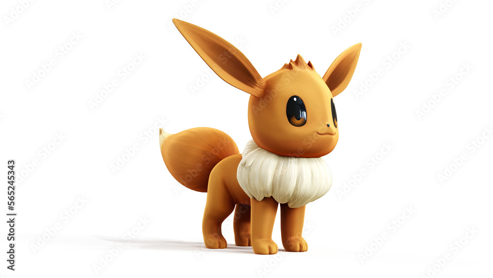 Pokemon Eevee 3d rendering PNG on transparent background with shadow ...