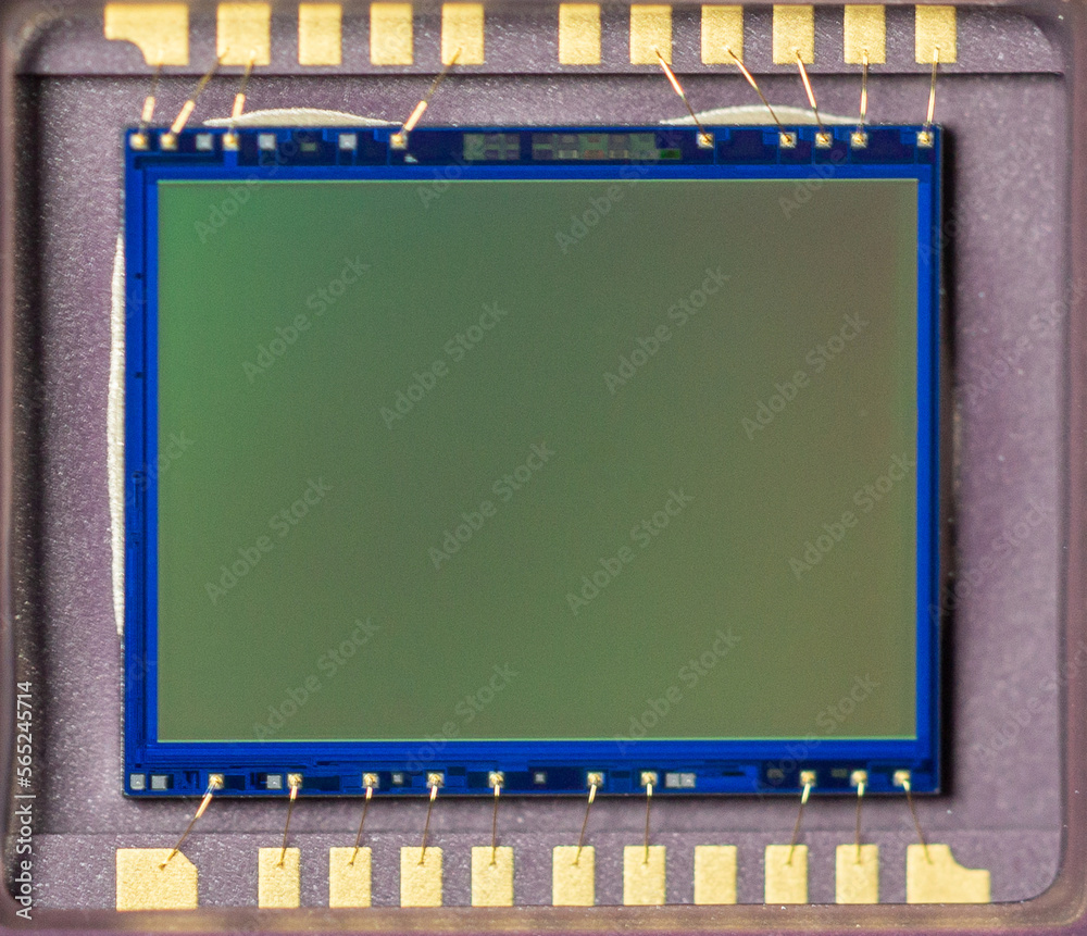 Camera image sensor,CMOS,CCD isolated on white background with clipping ...