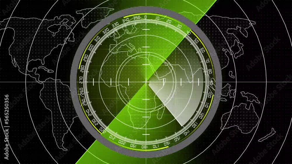 Radar HUD Screen Animation 4K, sonar radar screen searching an object ...