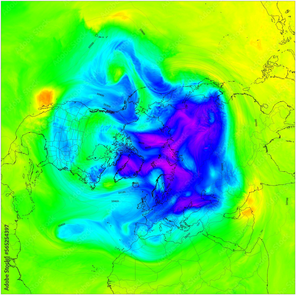 Mapa polar mostrando rangos temperaturas El mapa proporciona una ...