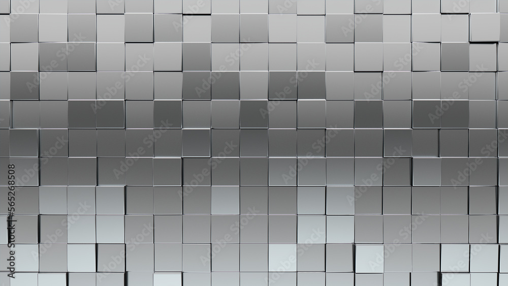 3D Tiles arranged to create a Square wall. Luxurious, Polished ...