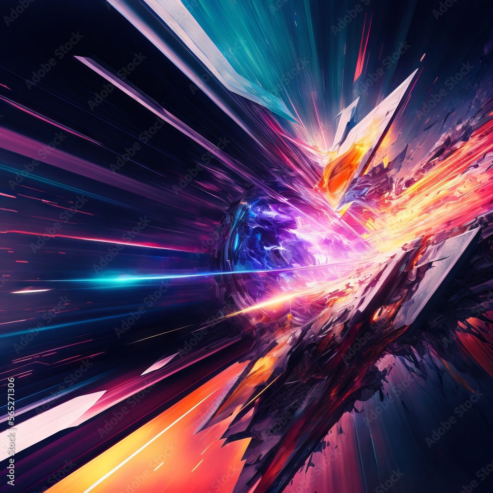 Space collision Background AI Generated Art Stock Illustration | Adobe ...