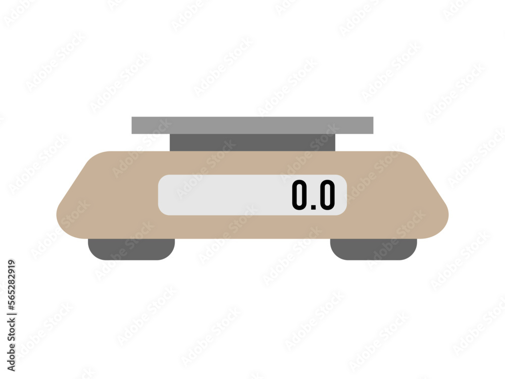 Scale kitchen digital electronic. Weight measurement equipment vector ...