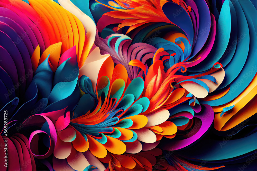 Abstract organic colorful background wallpaper design (Generative AI ...