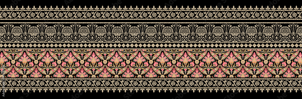 beautiful traditional mughal borders design Stock Illustration | Adobe ...