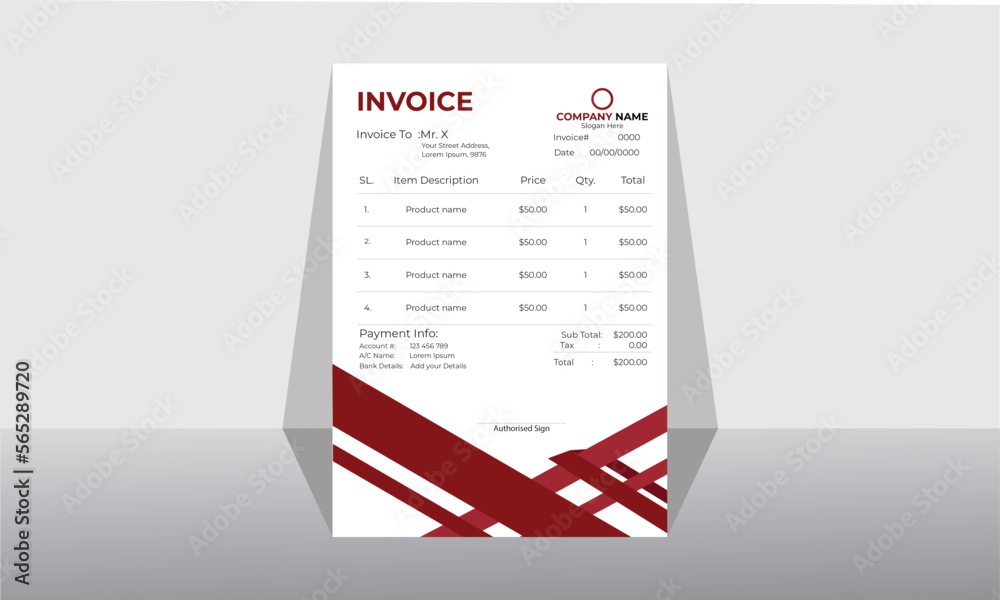 Business invoice template, Invoicing quotes design, payment design ...