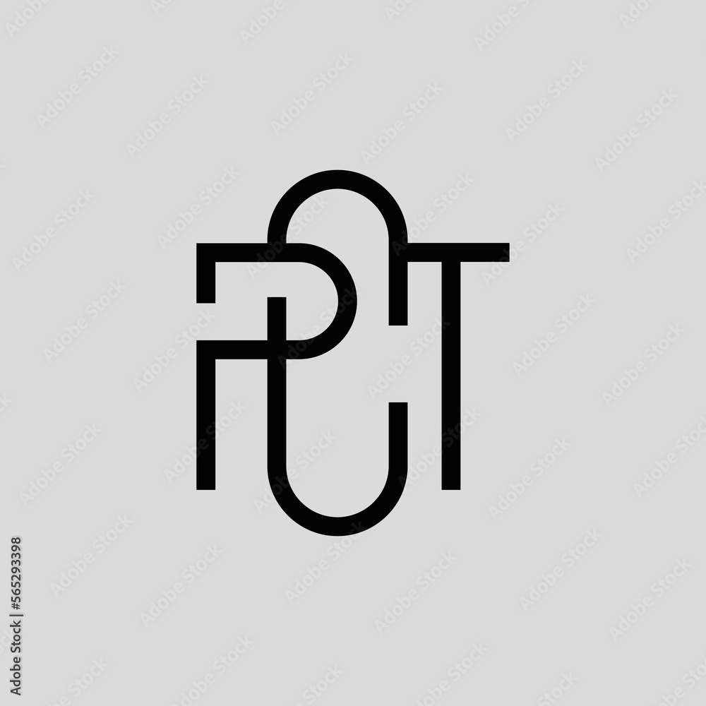 PCT monogram vector logo. Logo made from three letters combined. Logo ...