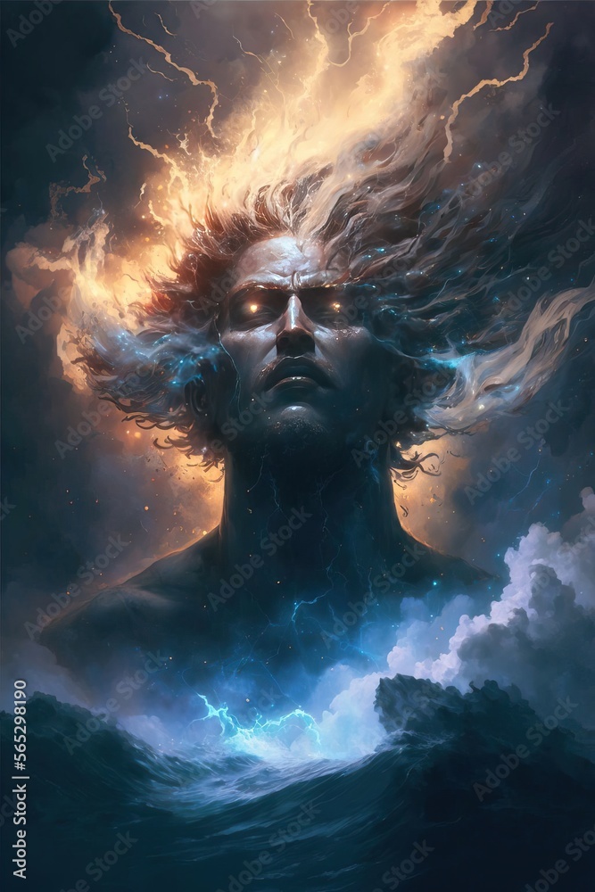 4K resolution or higher, Angelarium greek god dissolving into in ...