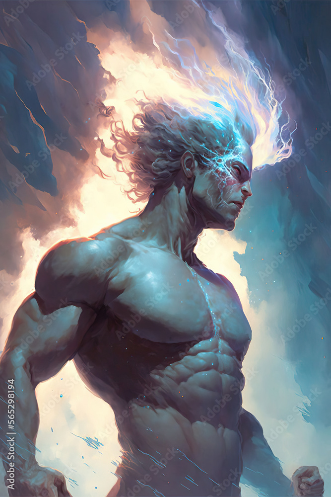 4K resolution or higher, Angelarium greek god dissolving into in ...