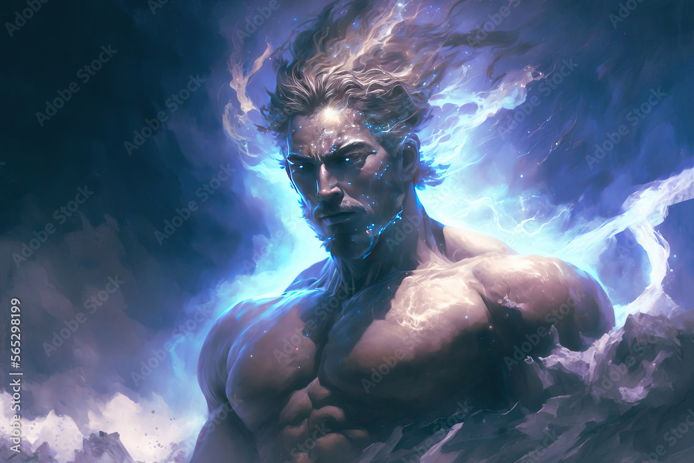 4K resolution or higher, Angelarium greek god dissolving into in ...