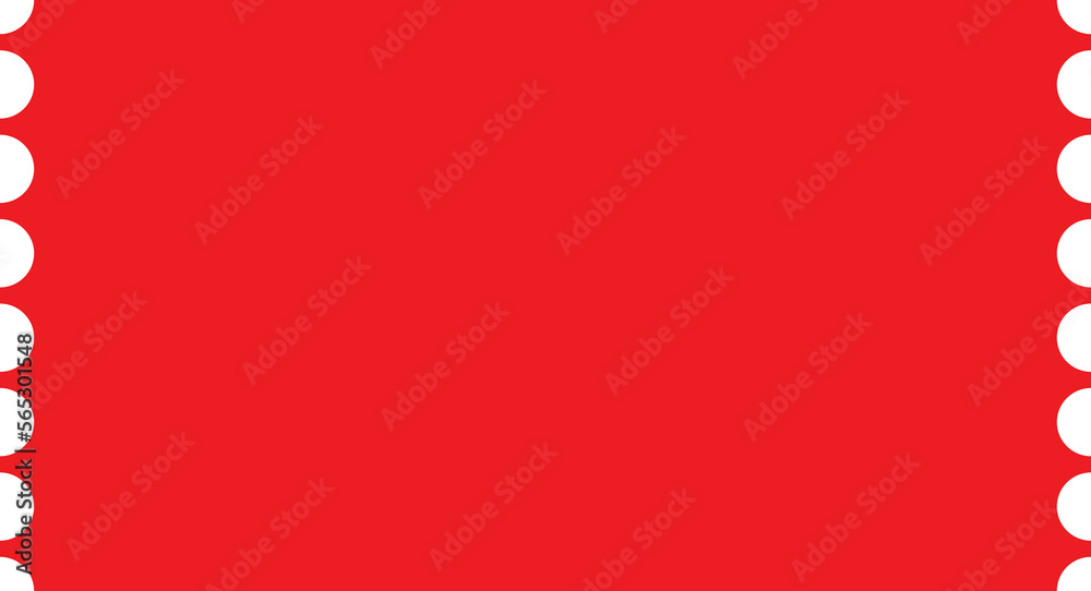 Plain red coupon ticket, blank template for text, pricing, png with ...