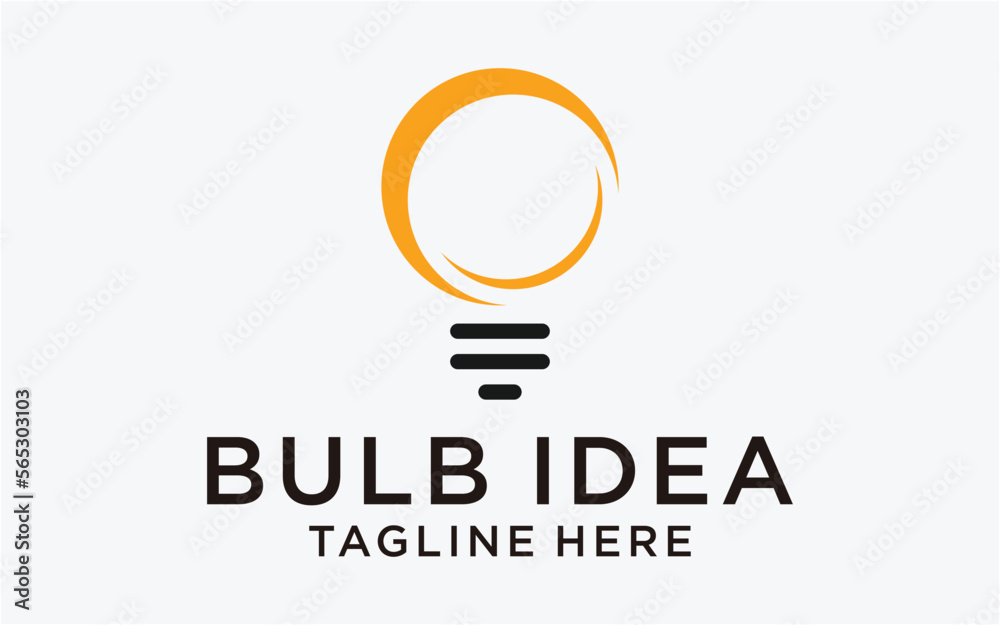 logo design bulb idea modern simple template Stock Vector | Adobe Stock