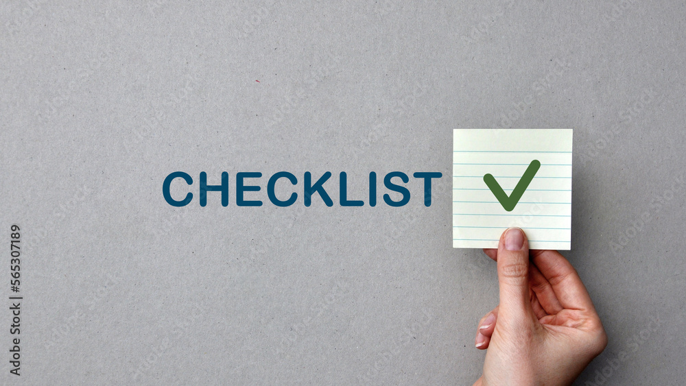 Word: a plan and a tick next to it. Case planning symbol Stock Photo ...