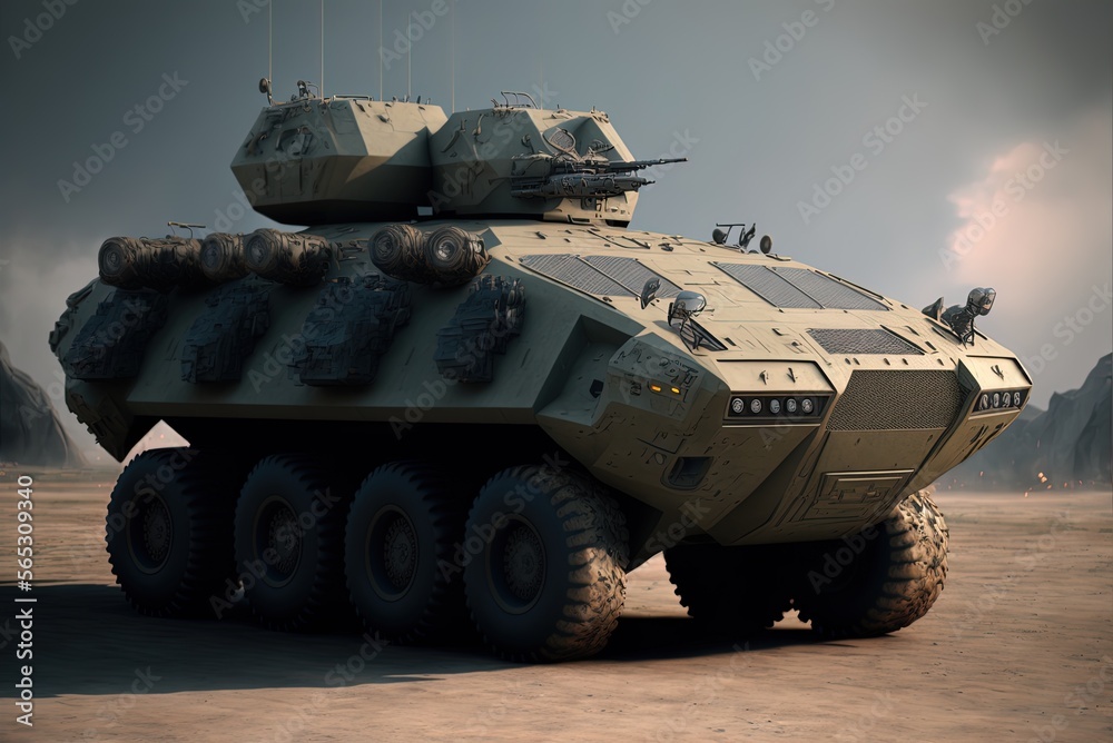 weaponized and armored personnel carrier Generative AI Stock ...